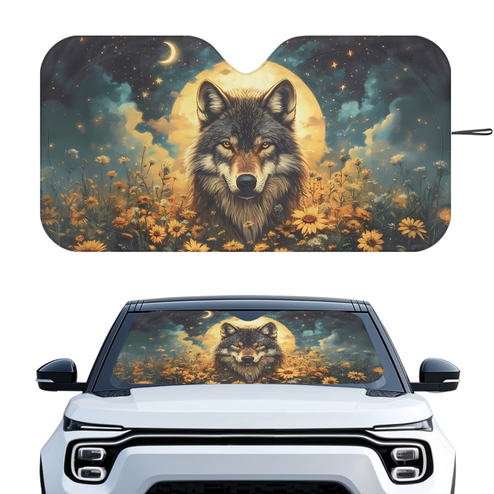 KUIFORTI Car Windshield Sun Shade Funny Car Window Shades Front ...