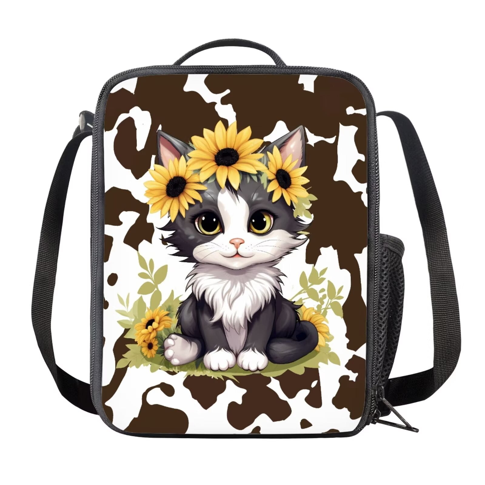 KUIFORTI Cat Lunch Bag Cow Print Lunch Box Kids Lunch Bags for Adults ...