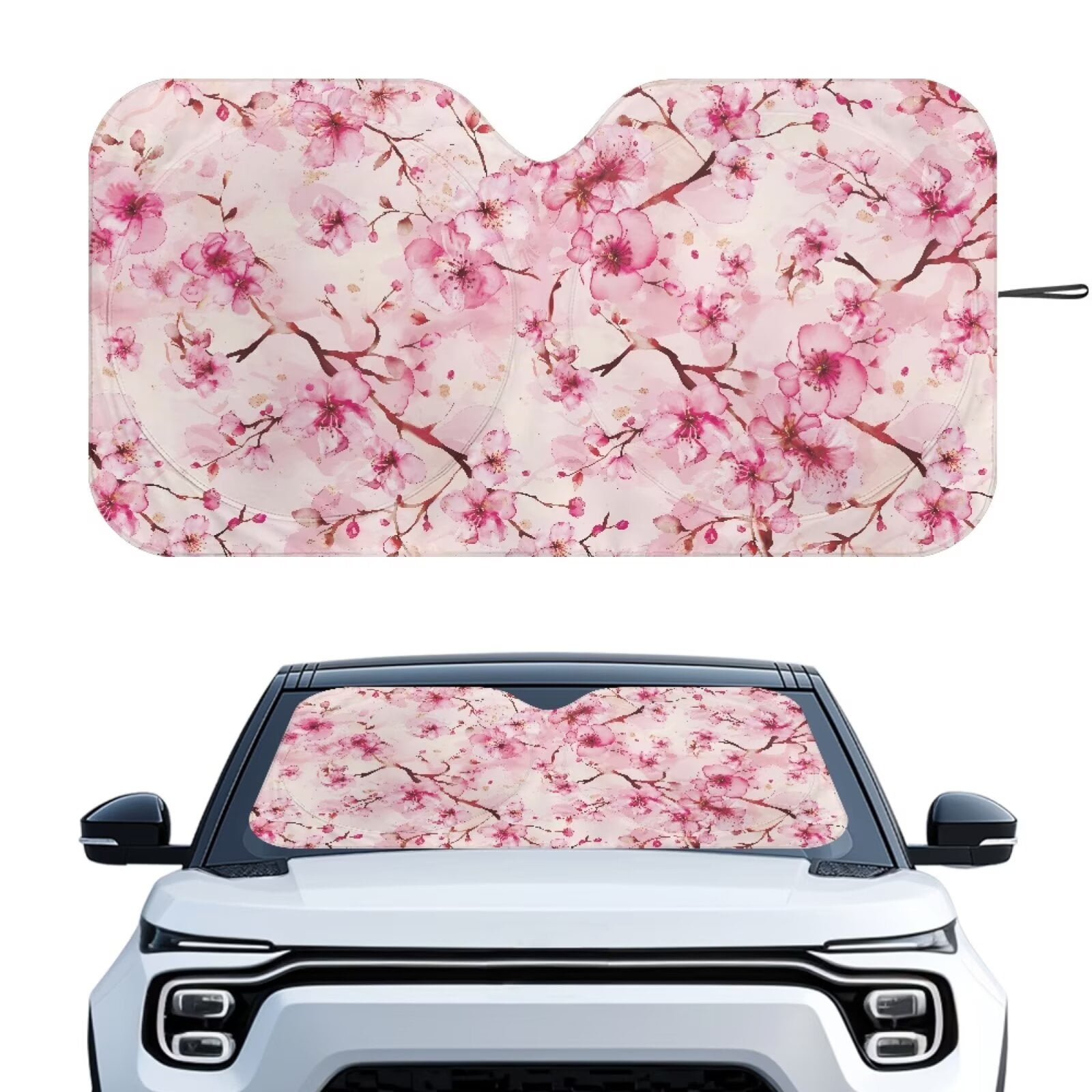 KUIFORTI Cherry Blossom Car Window Shades Keep Car Interior Cool ...