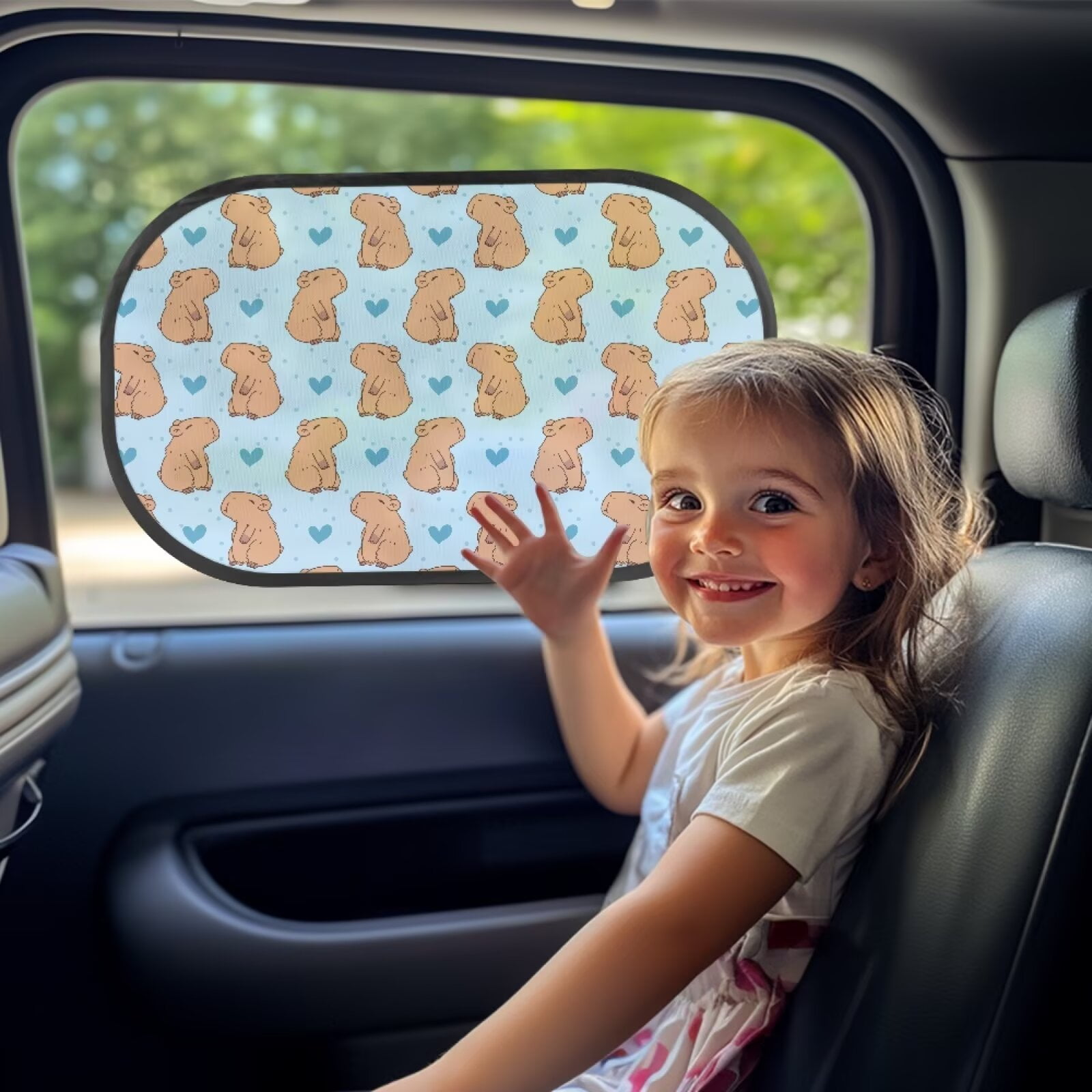 KUIFORTI Cute Capybara Car Window Shades for Baby Sun Shade for Car ...