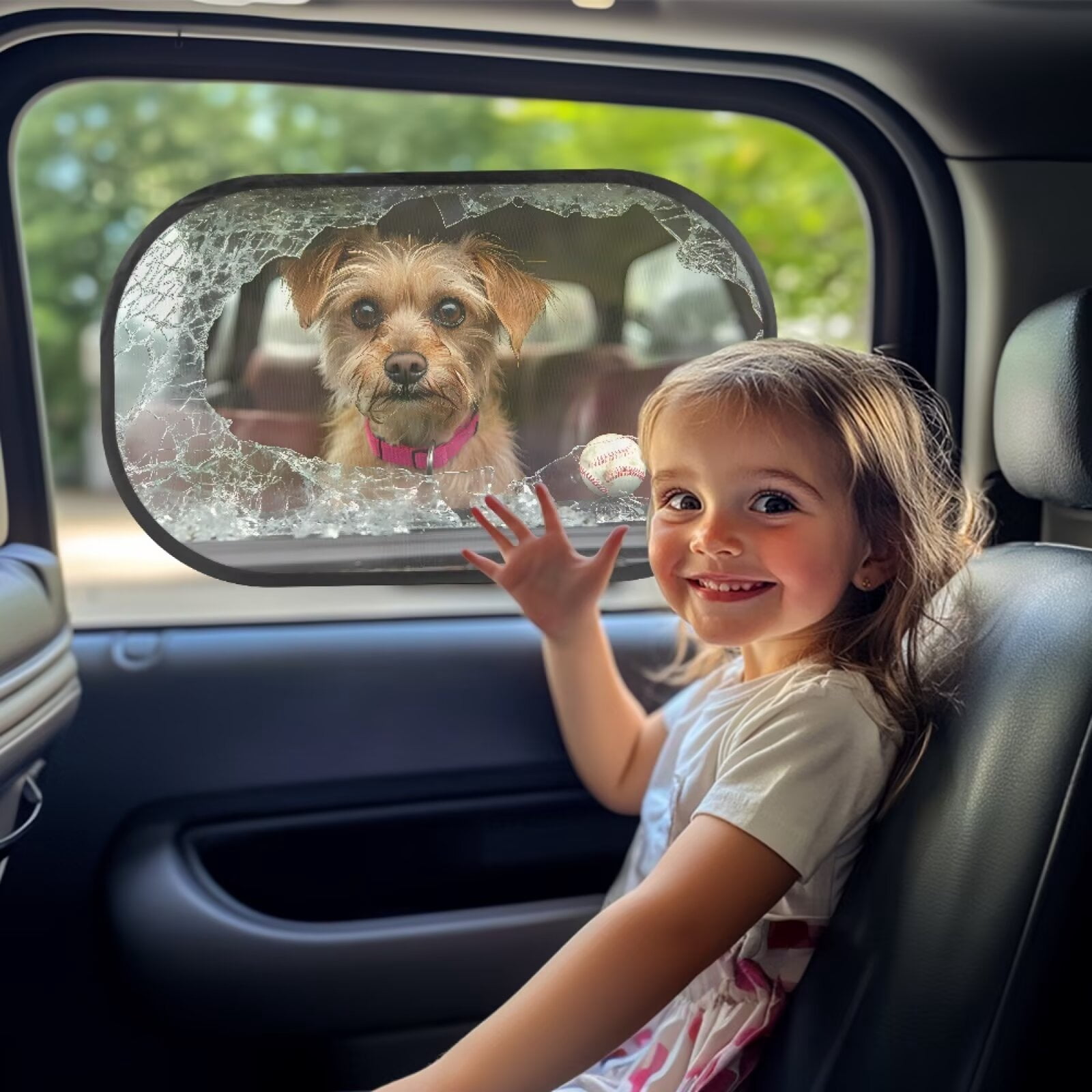 KUIFORTI Dog Sun Shade for Car Window Baby, 2 Pcs Foldable Car Window ...