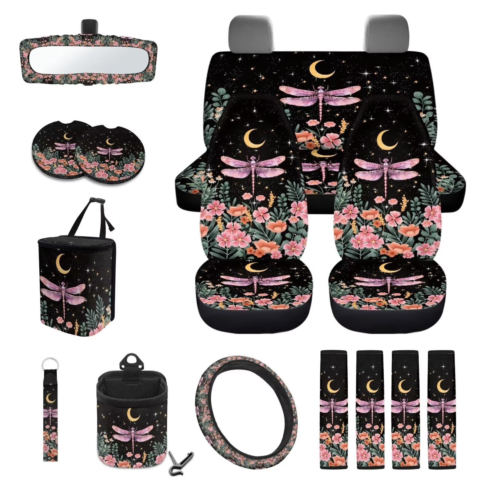 KUIFORTI Dragonfly Automotive Seat Cover for Cars, SUV, Sedan, 15 Packs ...