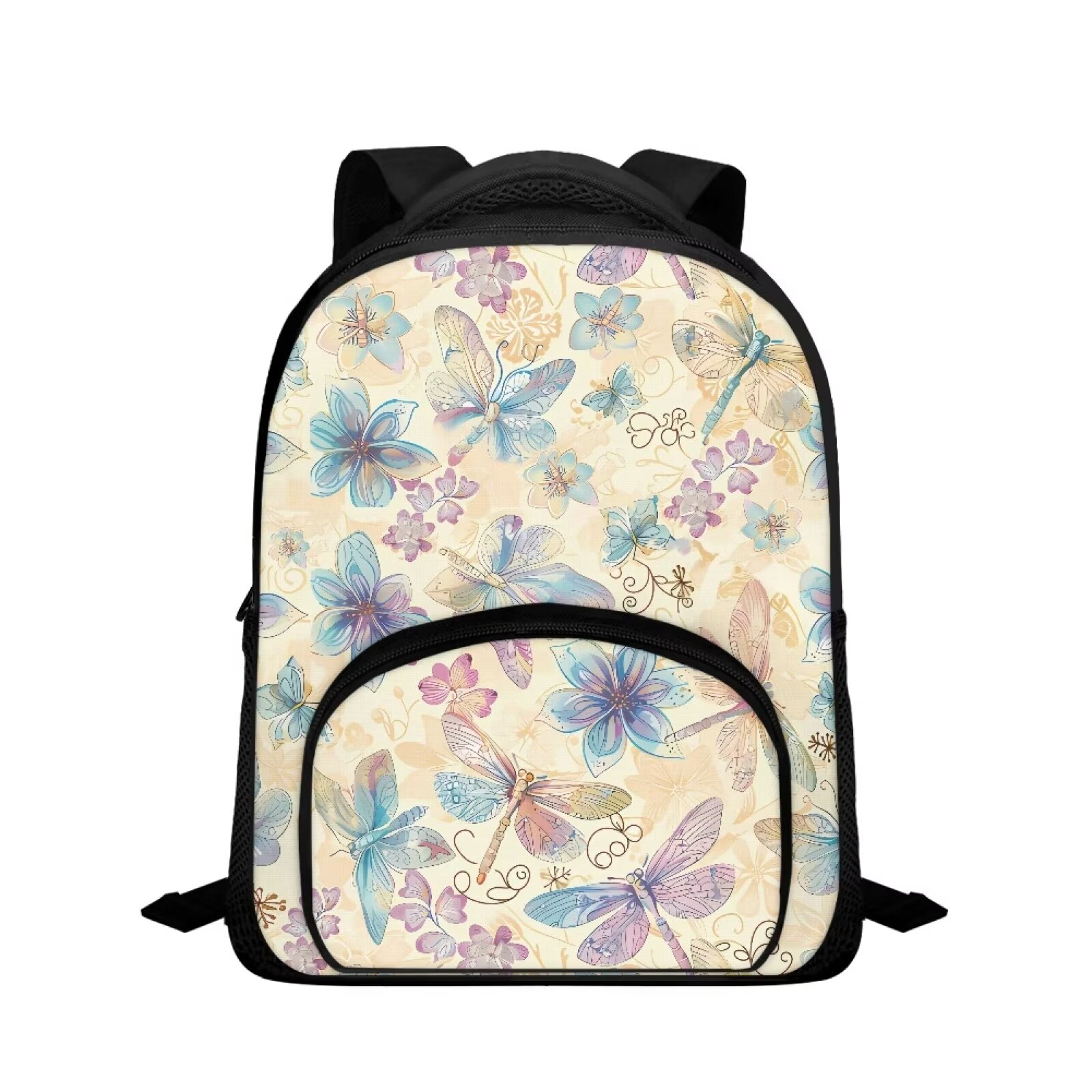 KUIFORTI Dragonfly Flower School Bag for Elementary School Backpack ...