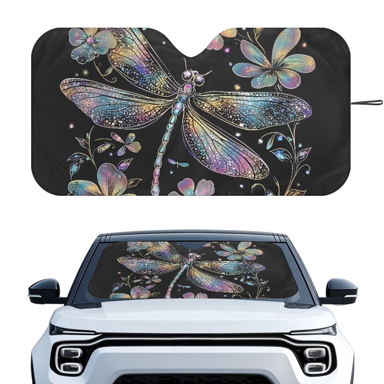 KUIFORTI Dragonfly Sun Shade for Car Windshield Foldable Universal ...