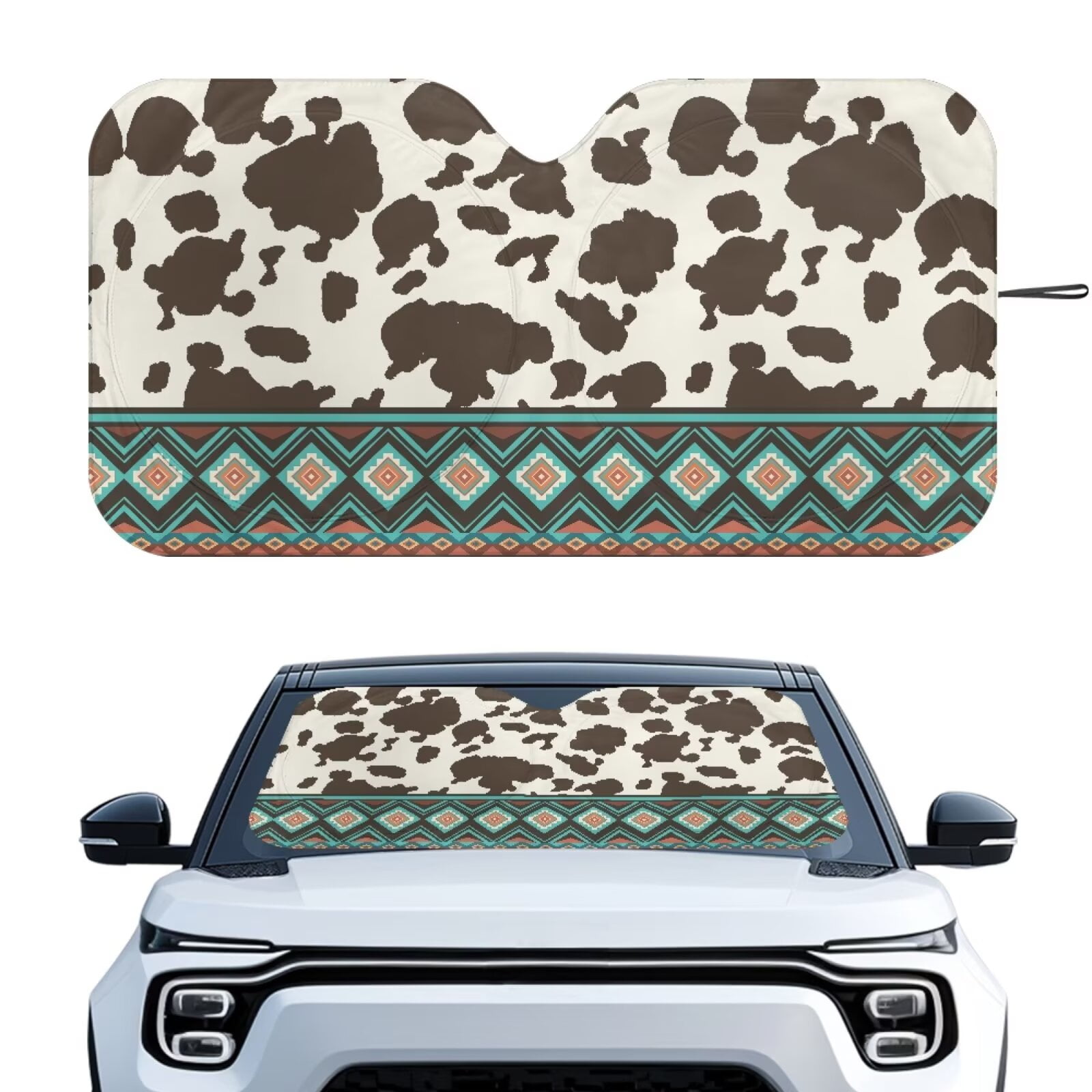 KUIFORTI Extra Large Windshield Sun Shade Boho Car SUV Truck ...