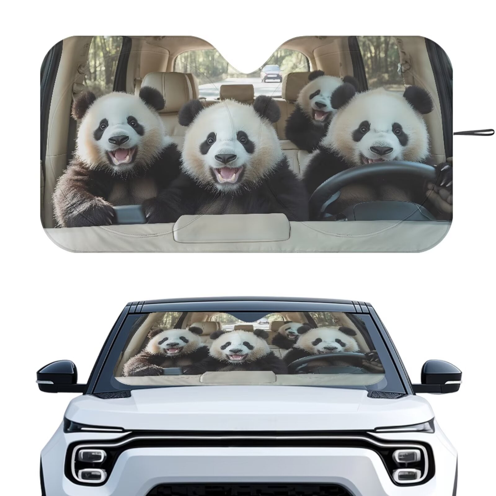 KUIFORTI Extra Large Windshield Sun Shade Foldable Car Front Window ...