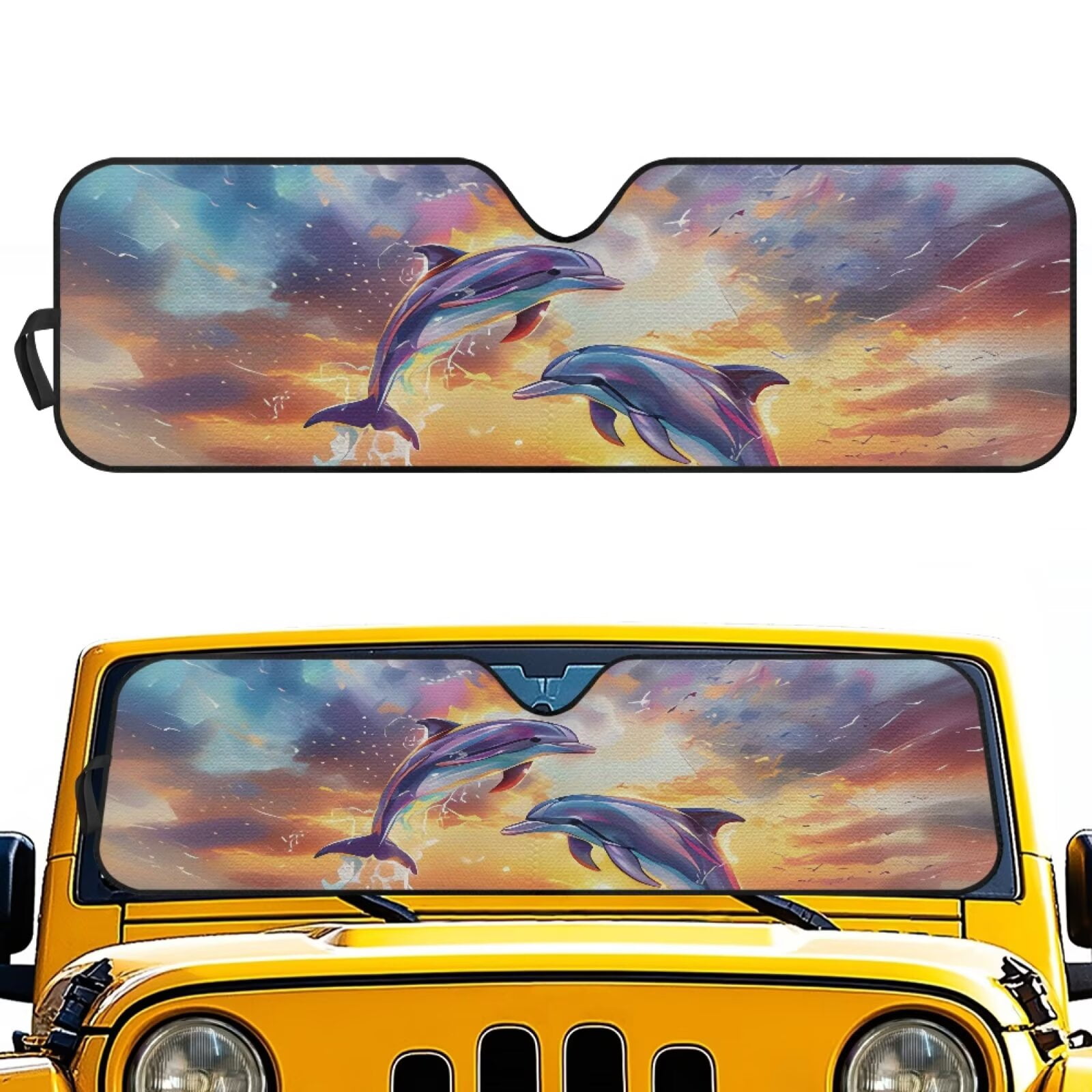 KUIFORTI Front Windshield Sun Shade for 2018-2025 Jeep Wrangler JL JLU & 2020-2025 Jeep ...