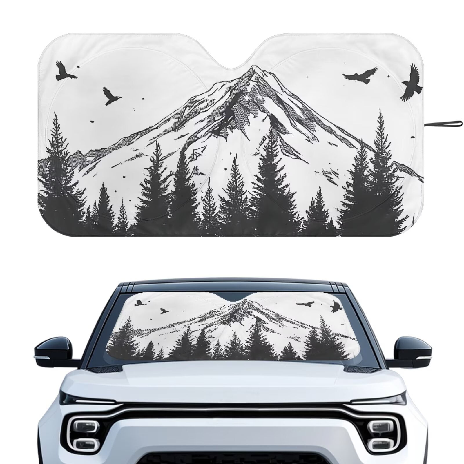 KUIFORTI Front Windshield Sun Shade Camping UV Protection, Extra Large ...