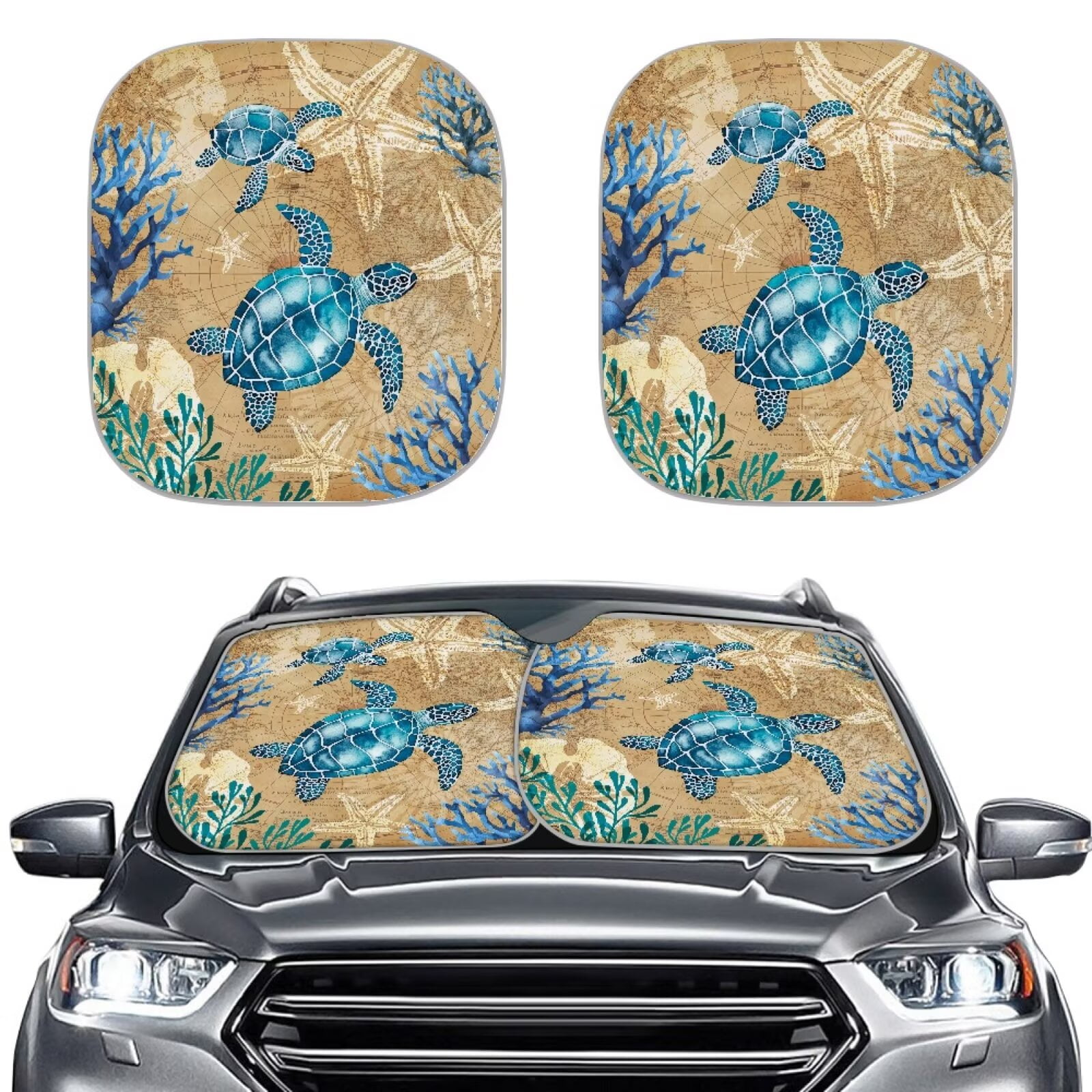 KUIFORTI Front Windshield Sun Shade Cute Car Window Shades for Truck ...