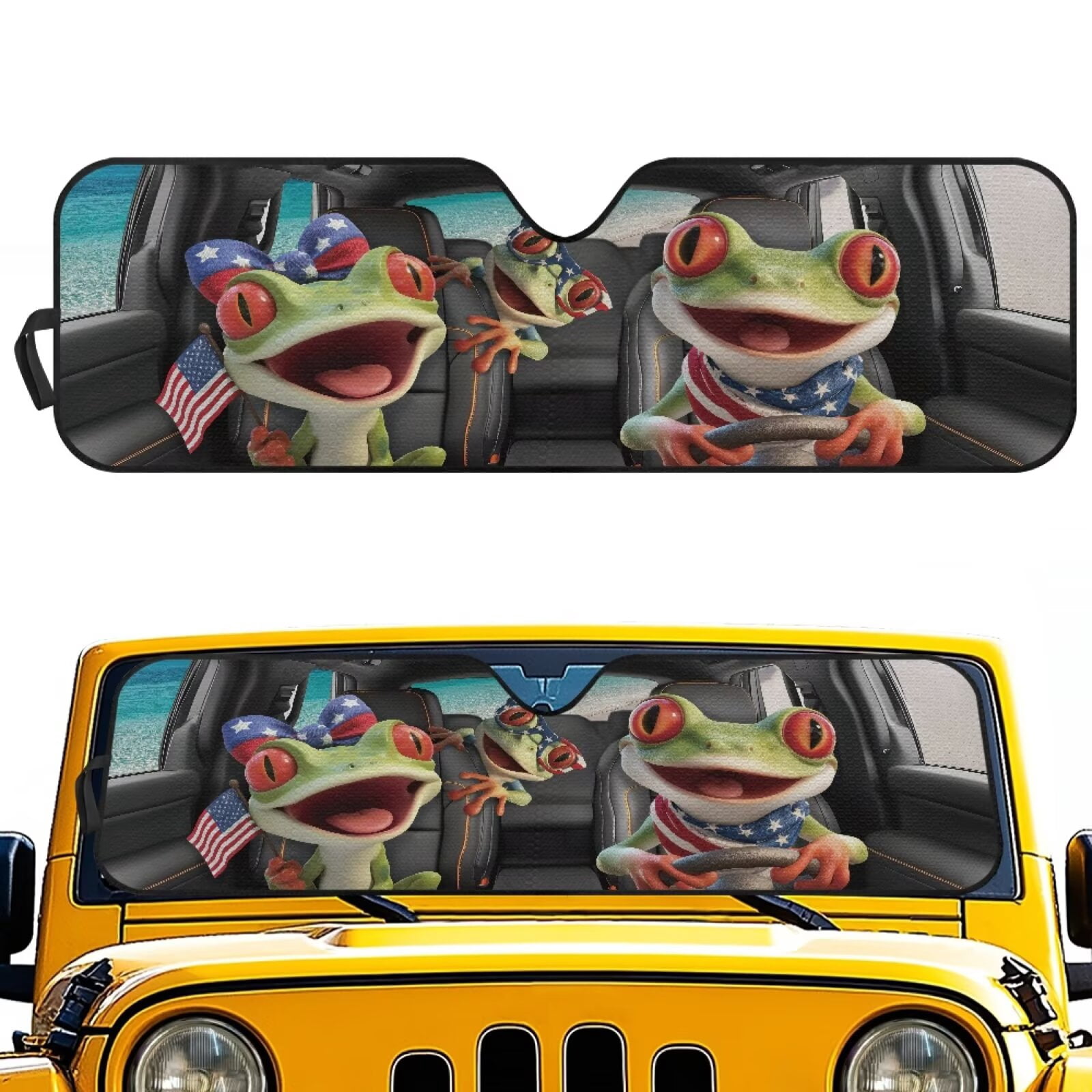 KUIFORTI Front Windshield Sun Shade for Jeep Wrangler TJ JK JKU 1997 ...