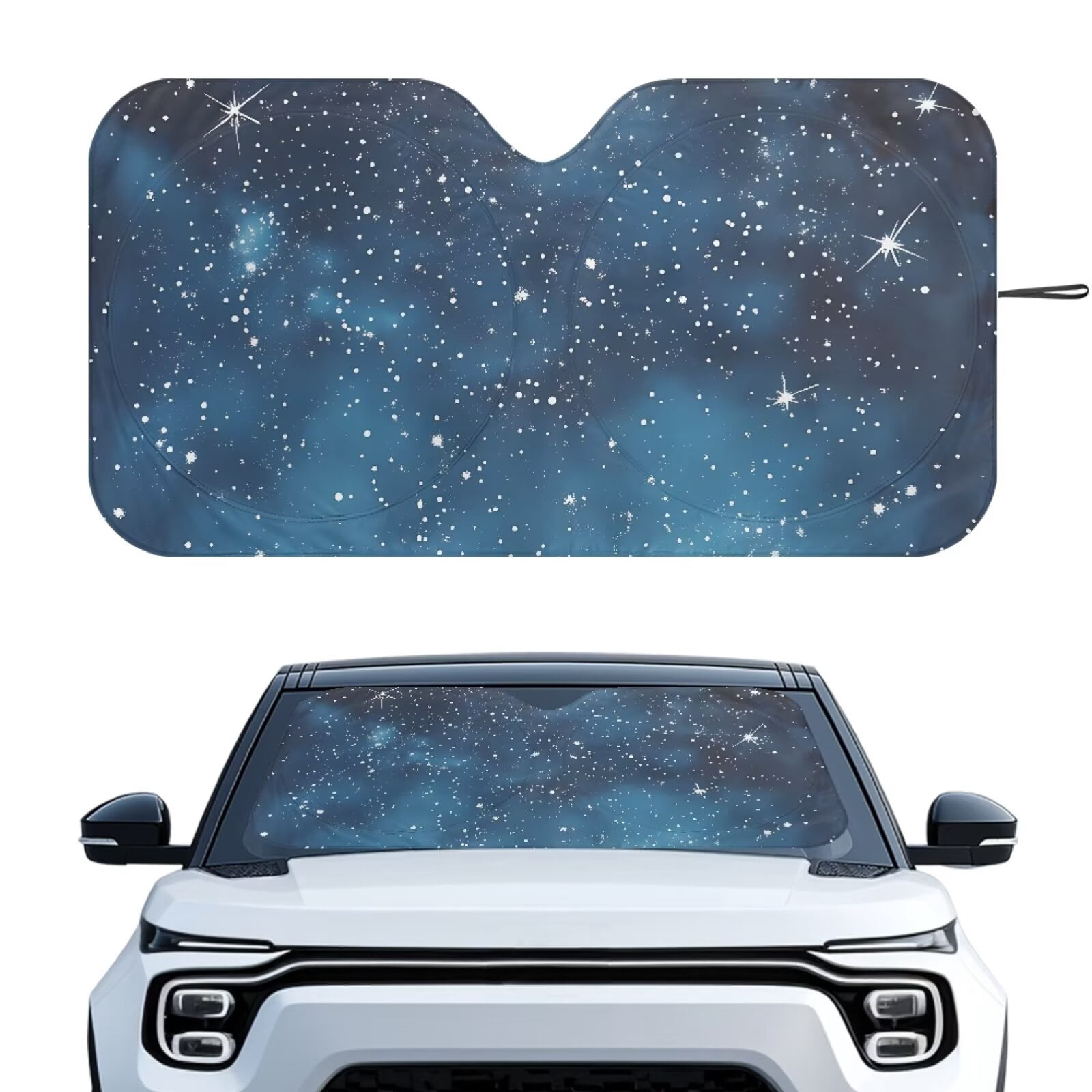 KUIFORTI Galaxy Windshield Sun Shade Funny Auto Sun Shades Front ...