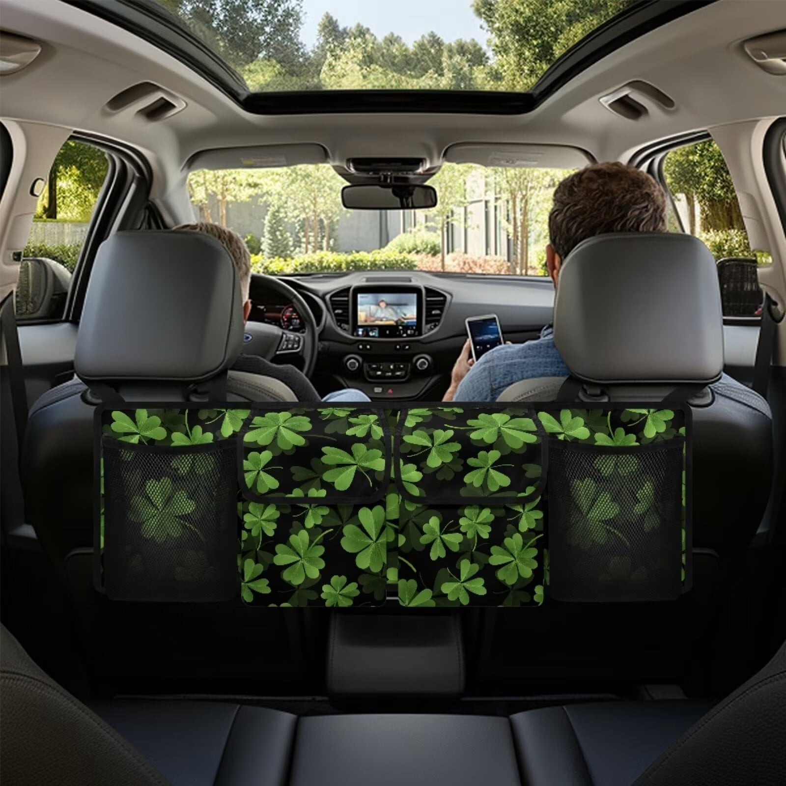 KUIFORTI Green Leaf Car Trunk Organizer for SUV Organizer Trunk Storage ...