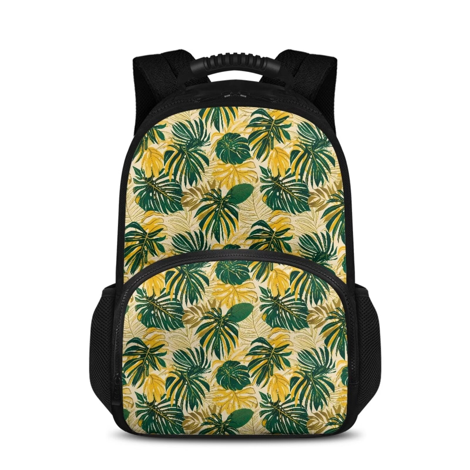 KUIFORTI Green Leaves Cooler Backpack with Lunch Box Compartment, Work ...