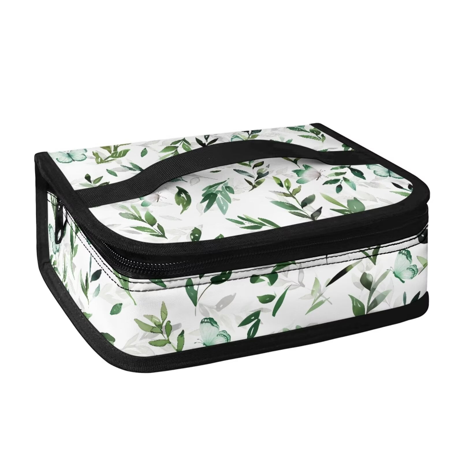 KUIFORTI Leaves Print Lunch Box Large Capacity Tote Bag Women Lunch Bag ...