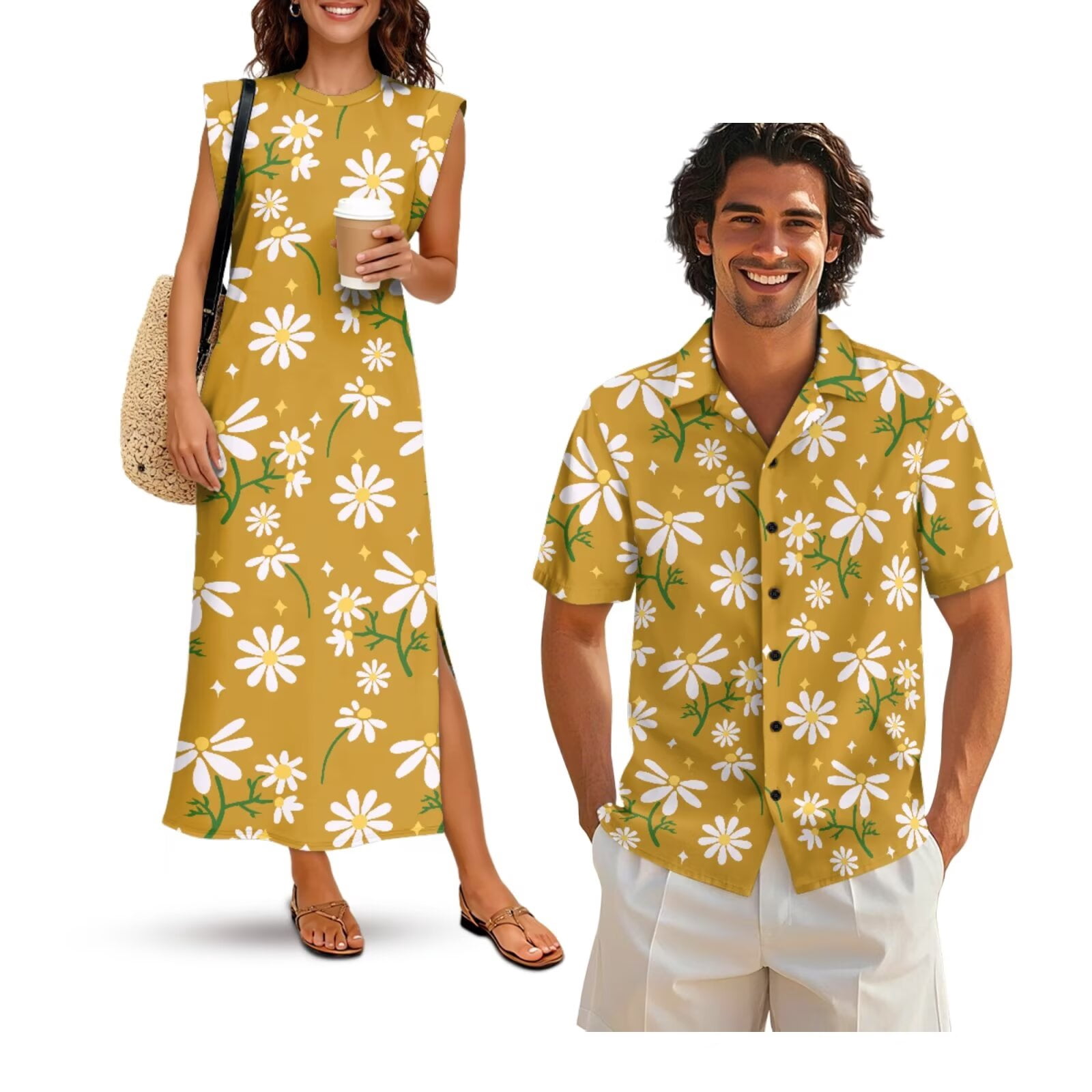 KUIFORTI Matching Couple Outfits Women's Casual Dresses & Men's ...