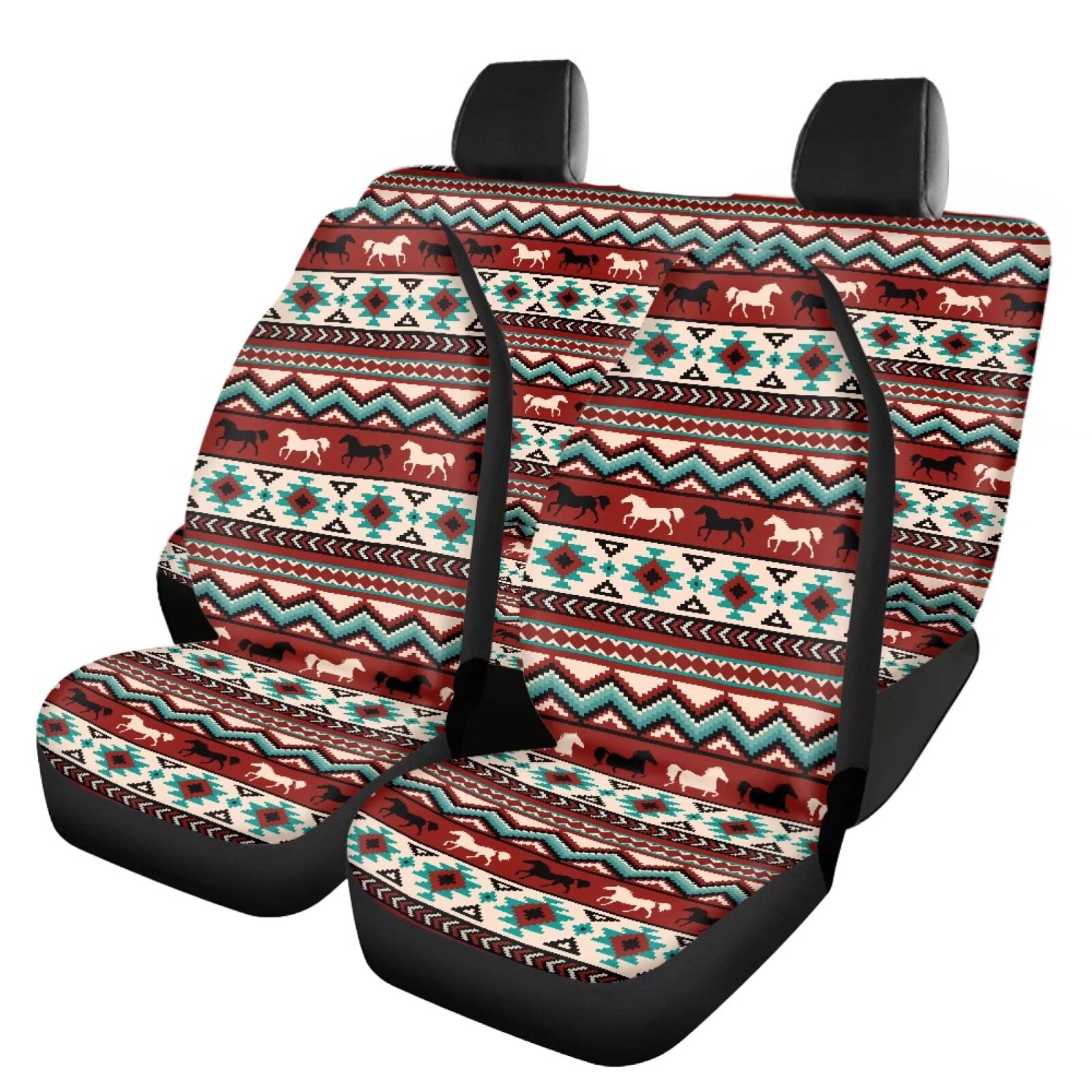 KUIFORTI Navajo Print Car Seat Covers Full Set Southwest Geometric ...