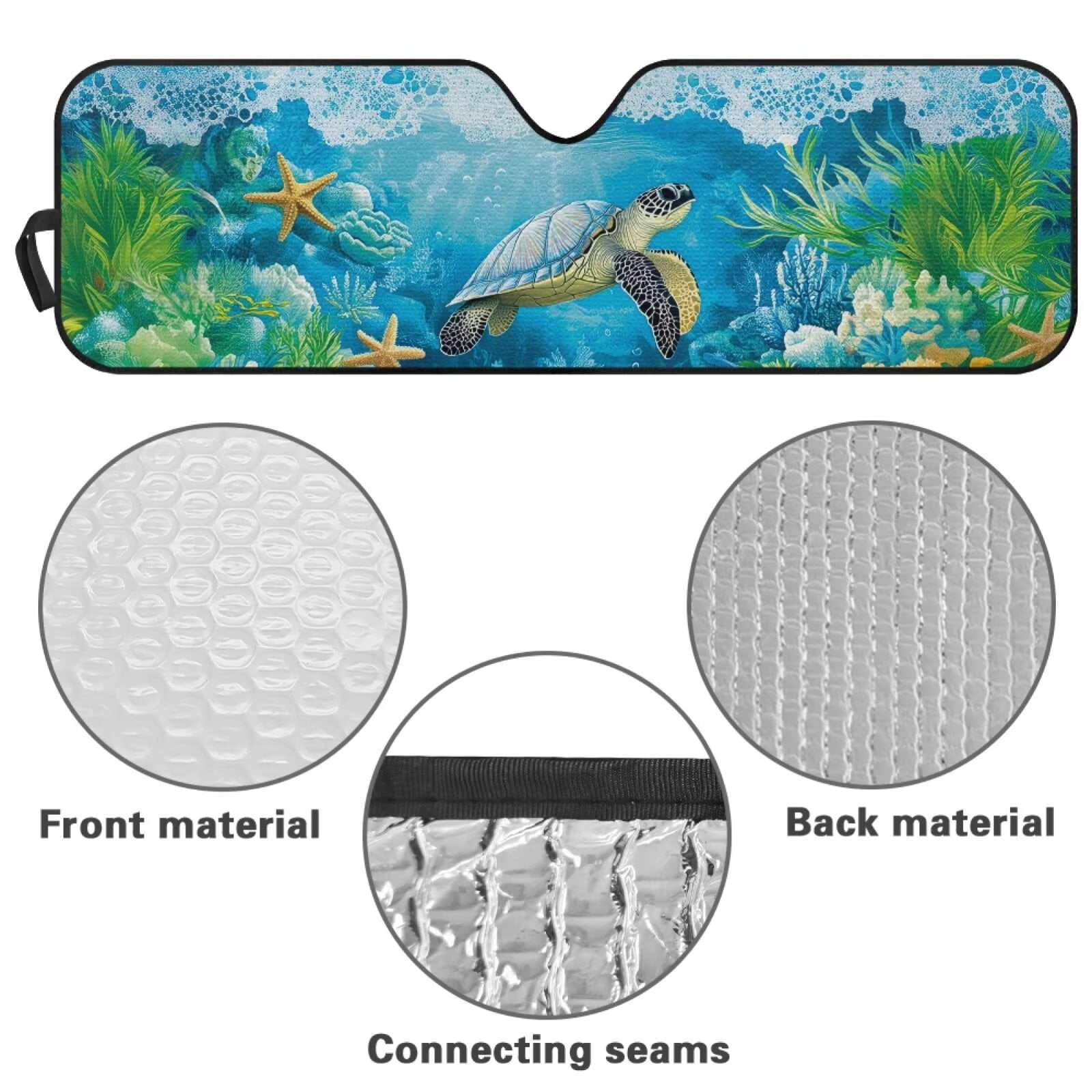 KUIFORTI Palm Tree Windshield Sun Shade for 2018-2025 Jeep Wrangler JL JLU & 2020-2025 Jeep ...