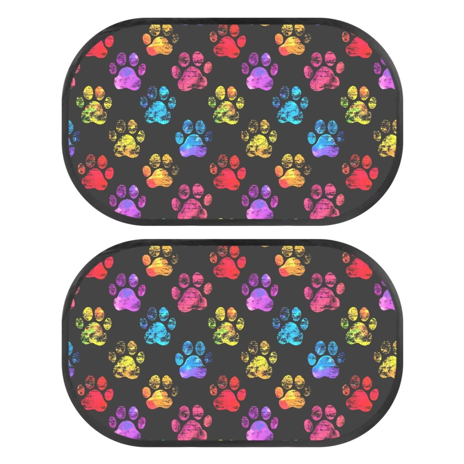 KUIFORTI Paw Print Sun Shade Car Window Baby UV Protection, 2 Pieces ...