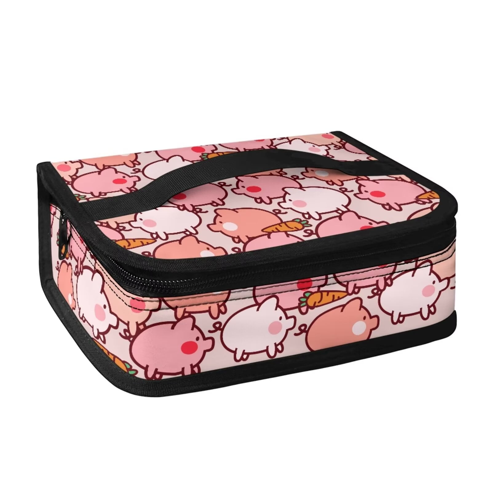KUIFORTI Pink Pig Lunch Box Insulated Lunch Bag for Girls Lunchbox Kids ...