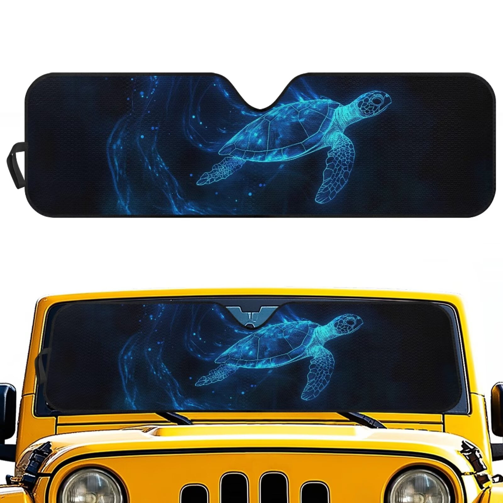 KUIFORTI Sea Turtle Windshield Sunshade for Jeep, Wrangler, Compass ...