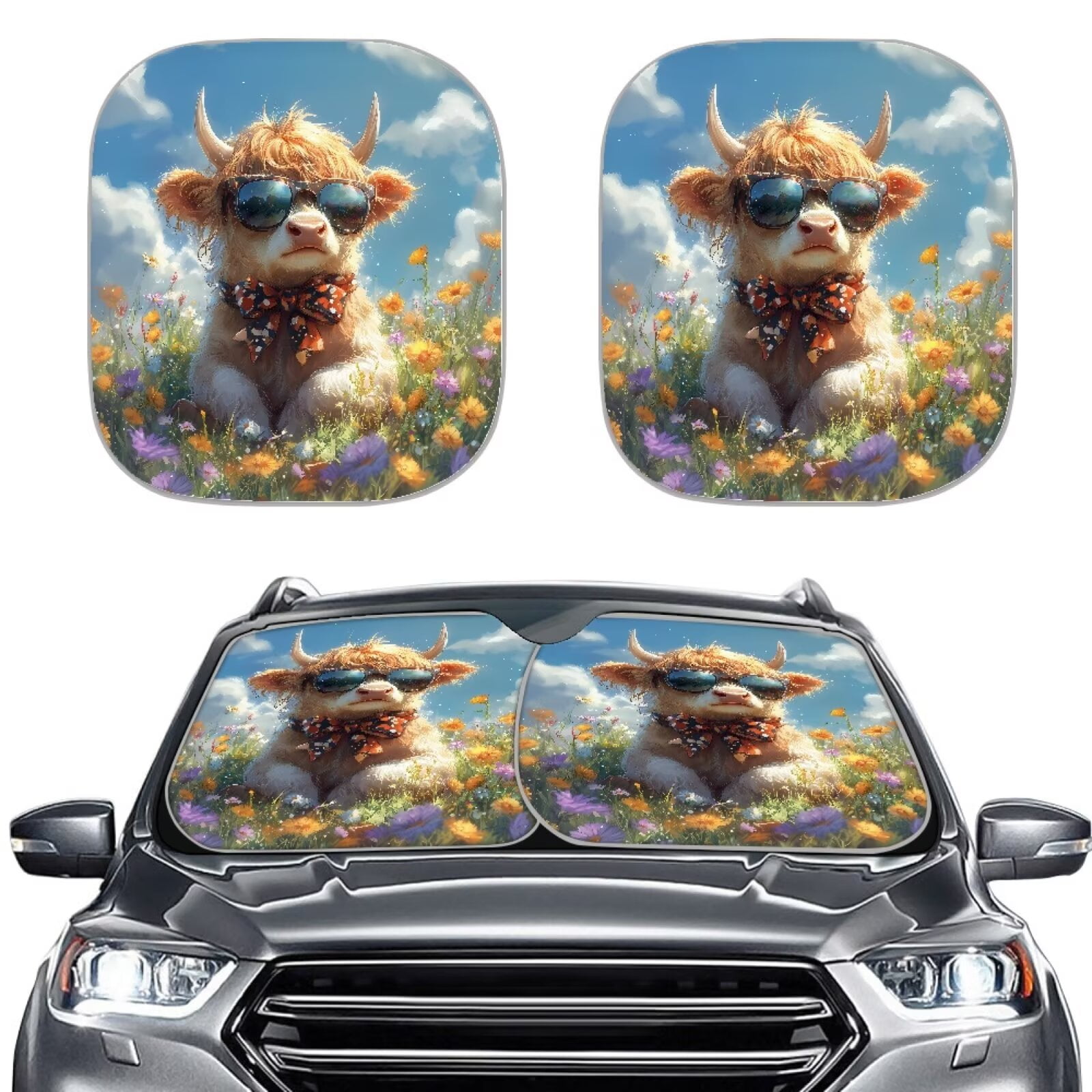 KUIFORTI Sun Visor for Car Windshield Sun Shade Foldable Car Window ...