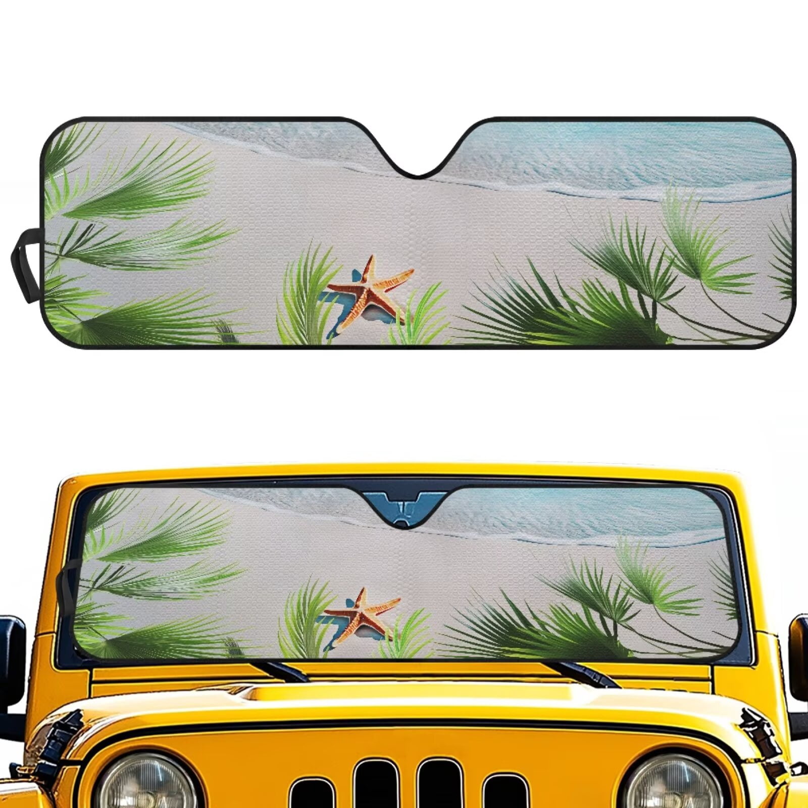 KUIFORTI Windshield Sun Shade for Jeep Wrangler JL 2/4 Door, Front ...