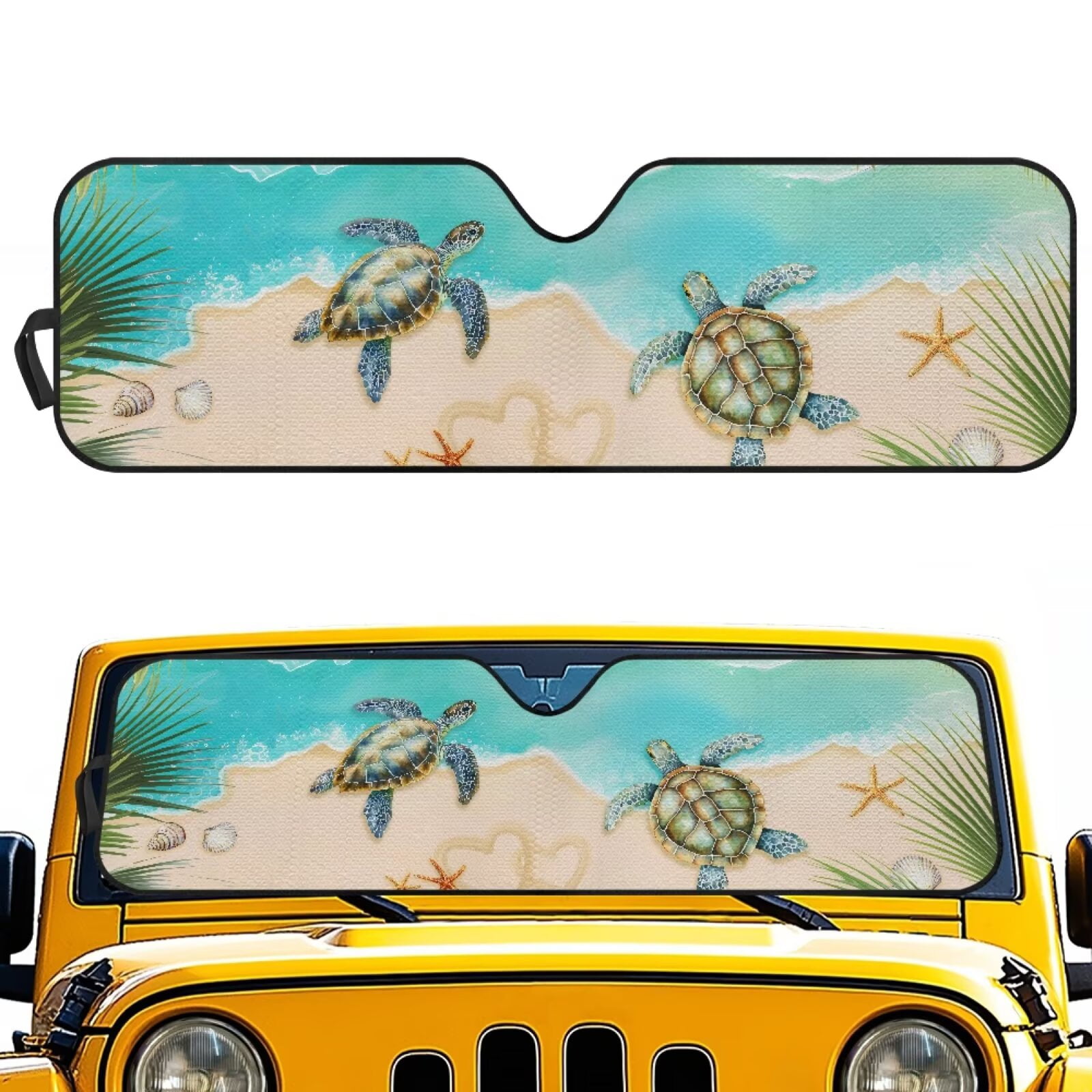 KUIFORTI Windshield Sun Shade for Jeep Wrangler TJ JK JKU JL JLU ...