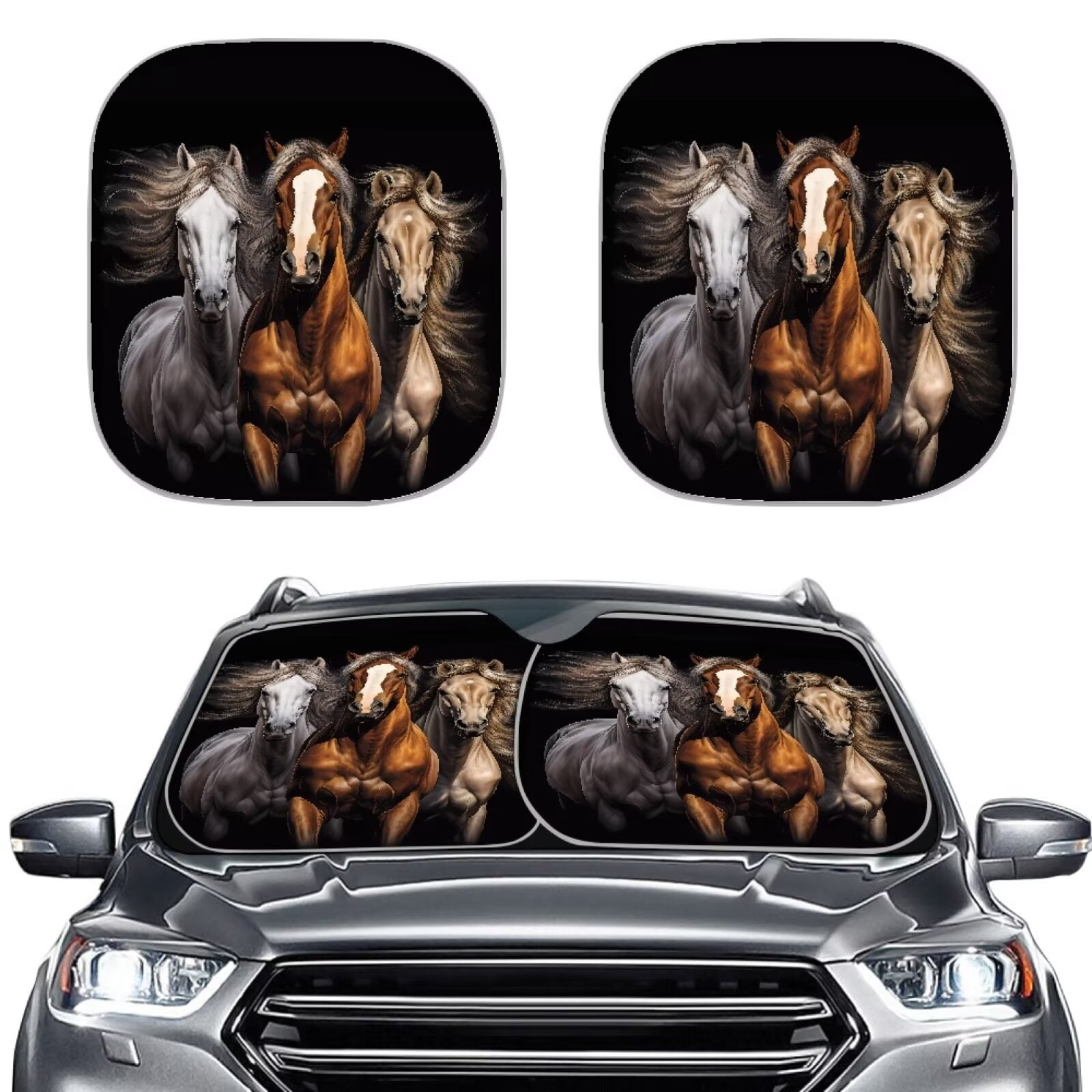 KUIFORTI Windshield Sun Shade for SUV Truck Van, Foldable Automotive ...