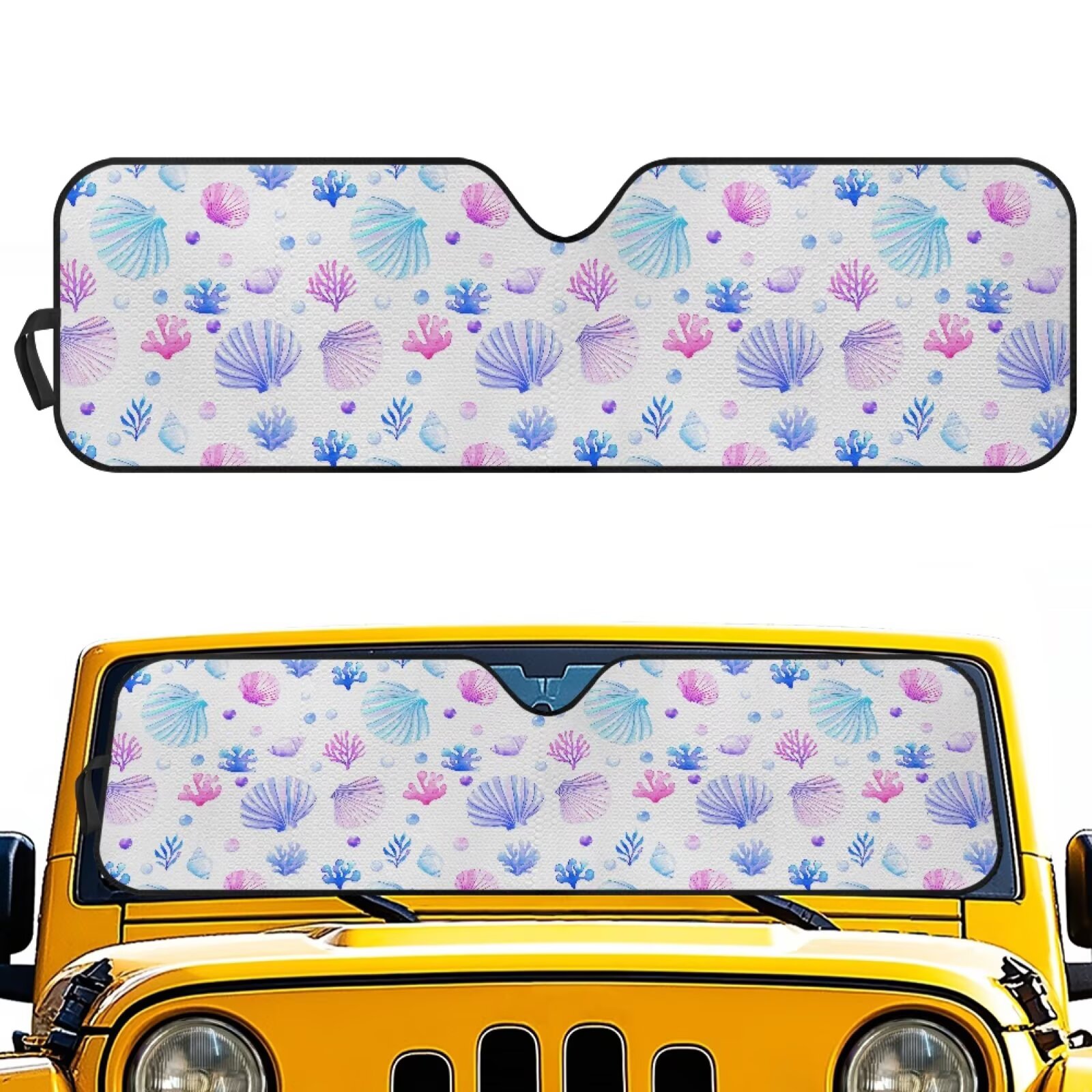 KUIFORTI Windshield Sun Shade for Jeep Foldable 1 Piece Thickened Car ...
