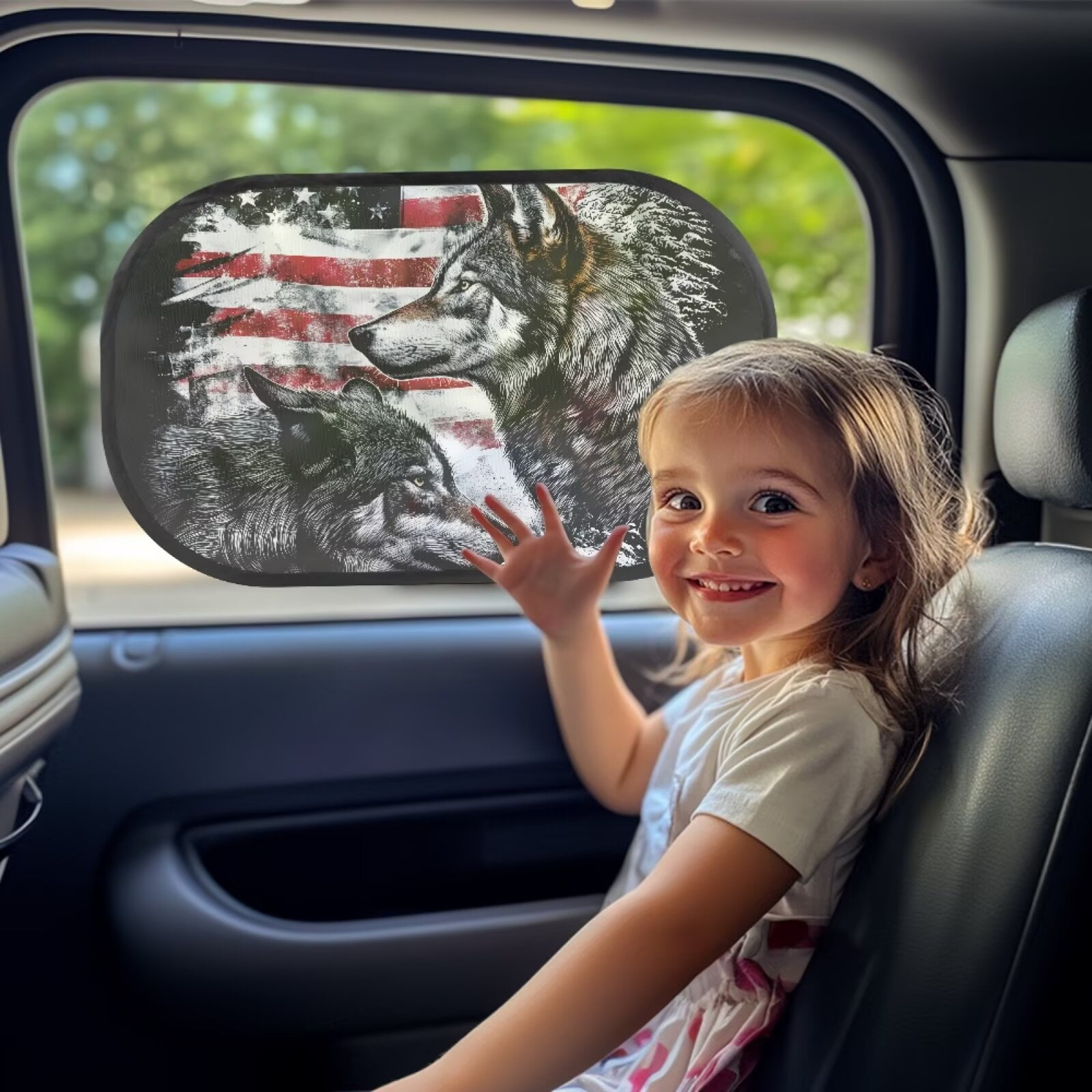 KUIFORTI Wolf Car Window Shades for Side Window Baby Sun Shades ...