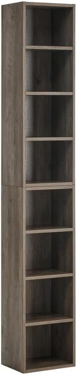 KUIKUI Narrow Bookshelf, Bookcase, Small Bookshelf, Corner Cabinet ...