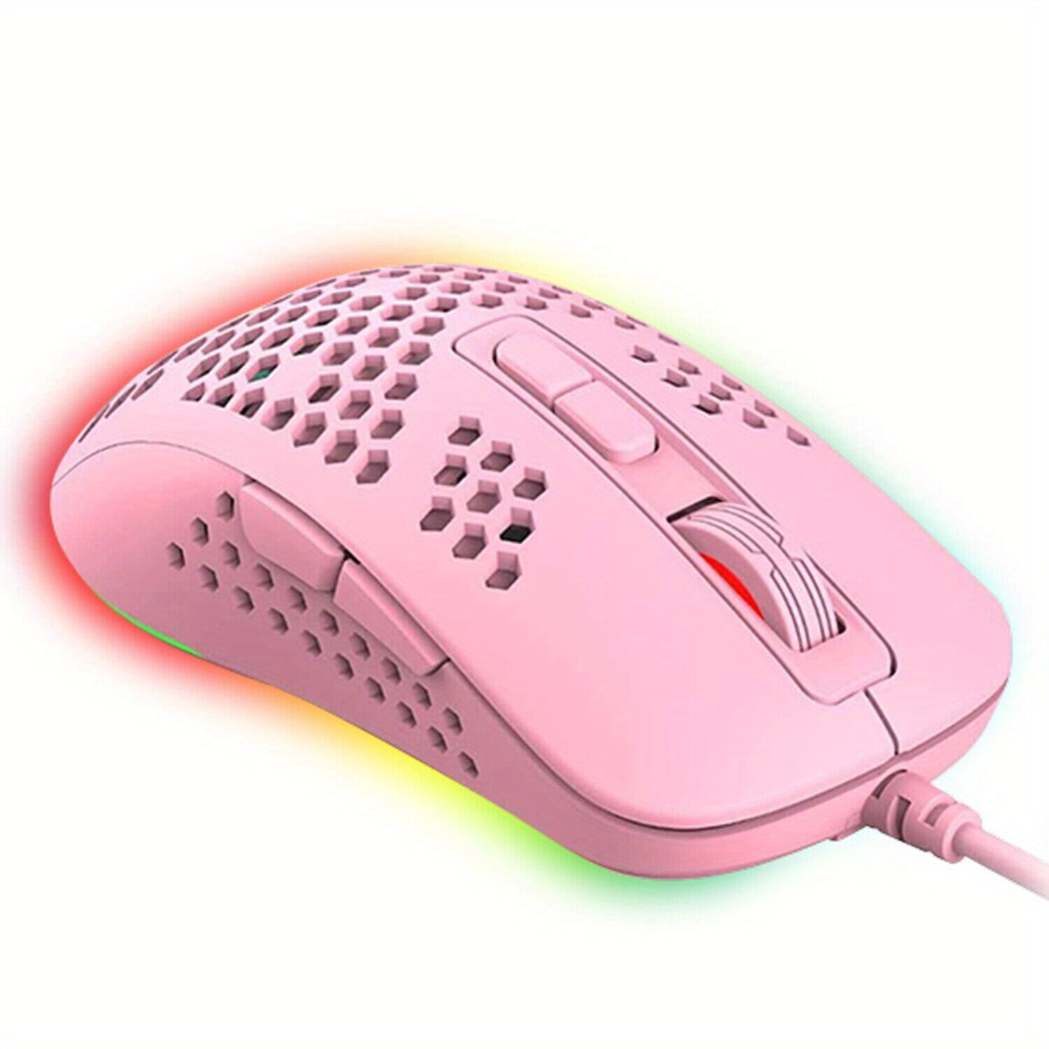KUIYN 383 Ultralight Honeycomb Shell Wired Optical Gaming Mouse,RGB ...