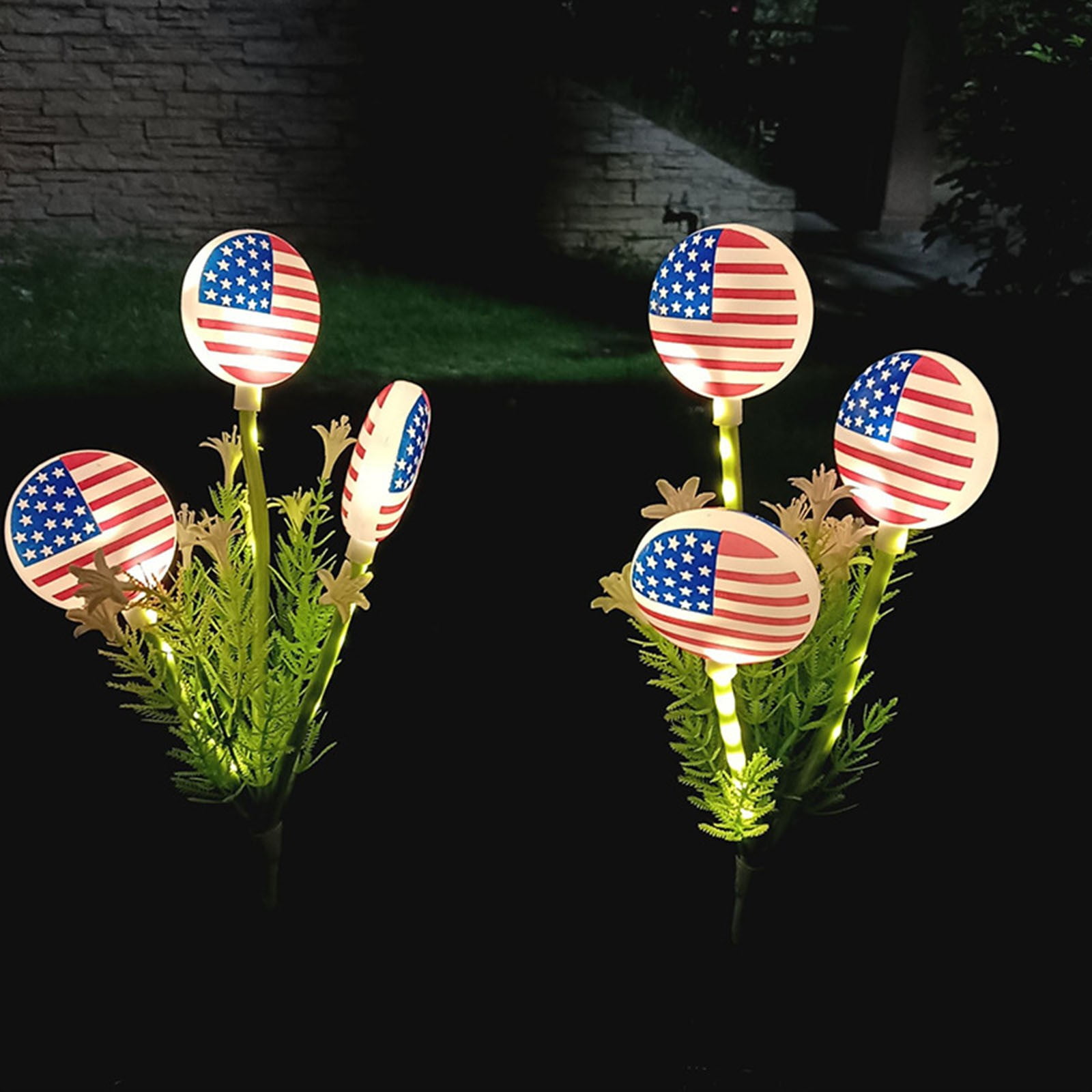 Clearance!KUKIDS Independence Day Solar Light, 26 Inch American Flag ...