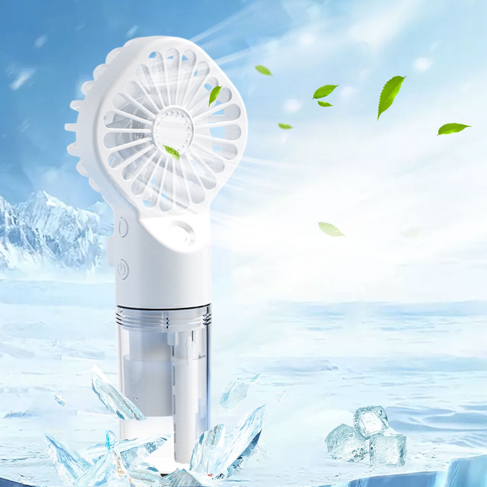 KUKIDS Portable Handheld Misting Fan, USB Rechargeable Battery Handheld ...