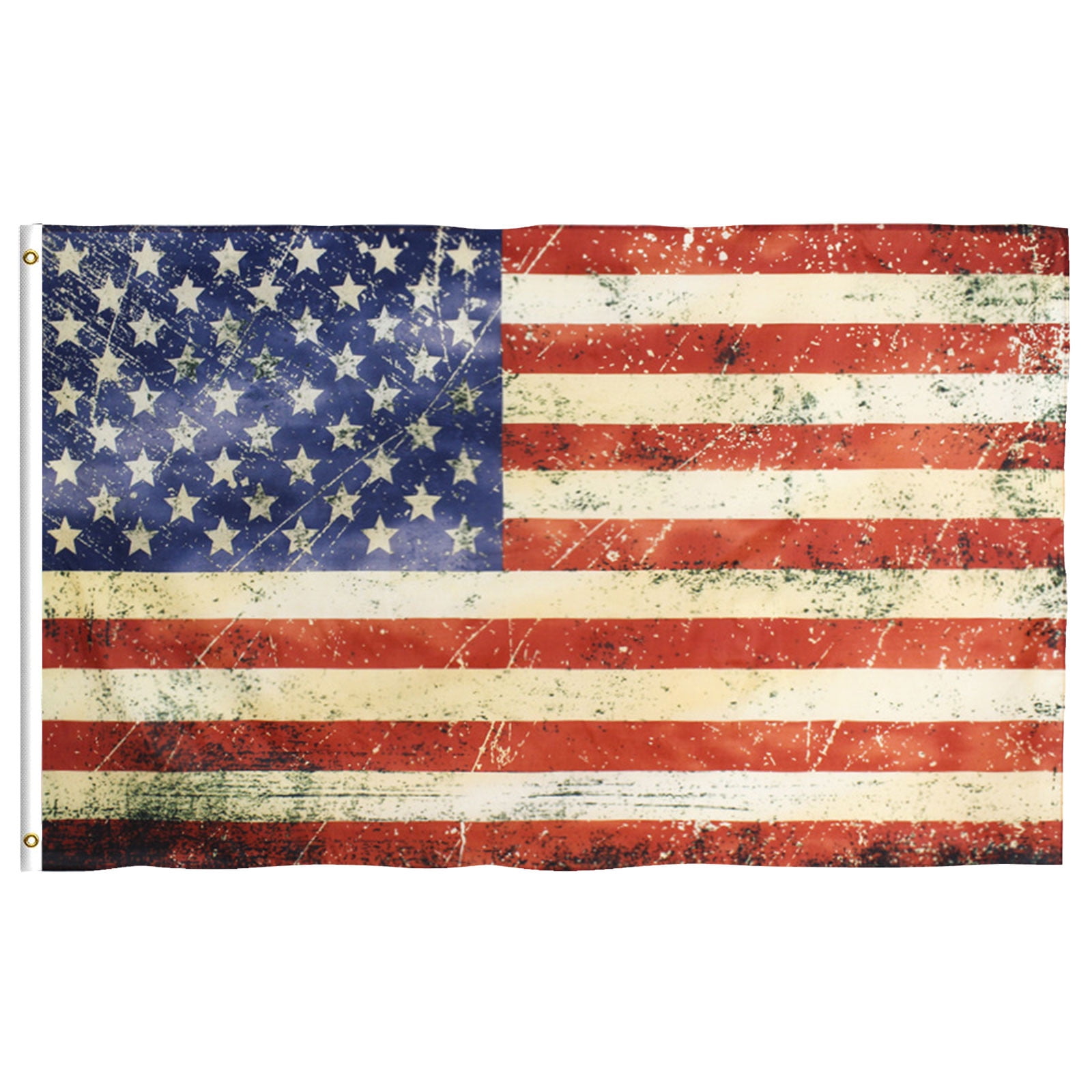 KUKIDS Vintage American Flag 59*59 Ft Tea Stained American Flag, Heavy ...