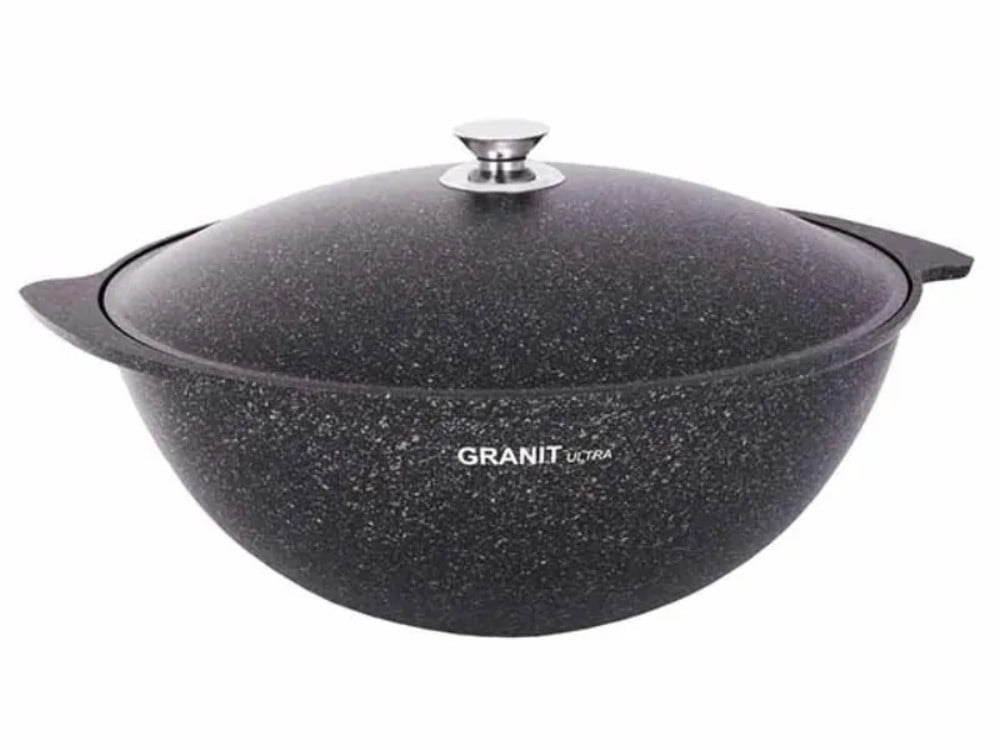 KUKMARA Aluminum Wok Kazan Cooking Pot 9.5 Qt (9 L) Granit Ultra Non ...