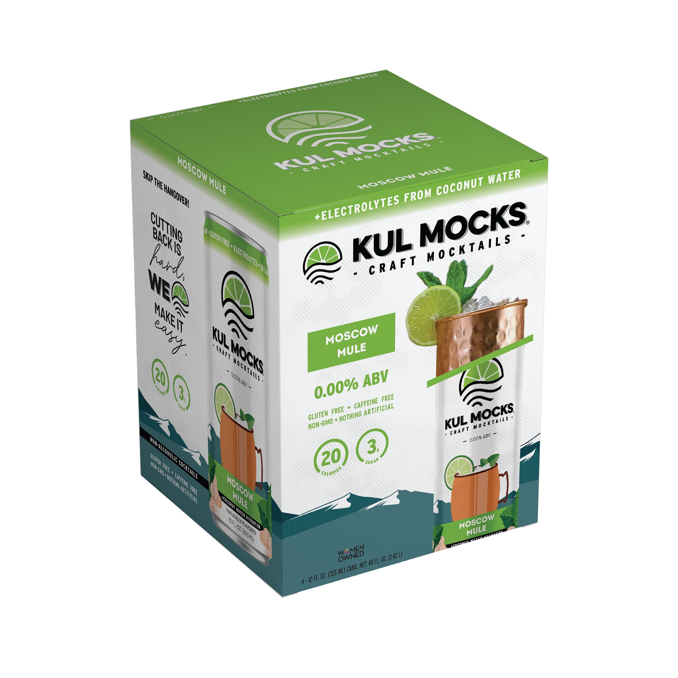 KUL MOCKS® Mock Mule, Moscow Mule Style Non-Alcoholic Cocktail Mixer, 0 ...