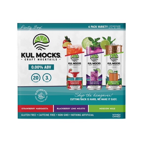 KUL MOCKS Craft Mocktails Variety 6 Pack Non-Alcoholic Cocktail Mixers ...