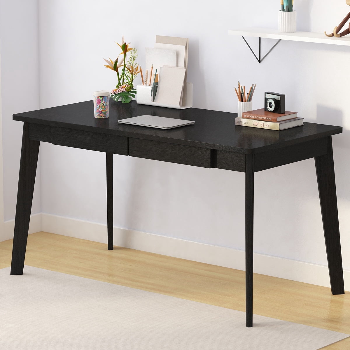 KULAGAGA Writing Computer Desk 47.2"*21.7" Home Office Table with 2 ...
