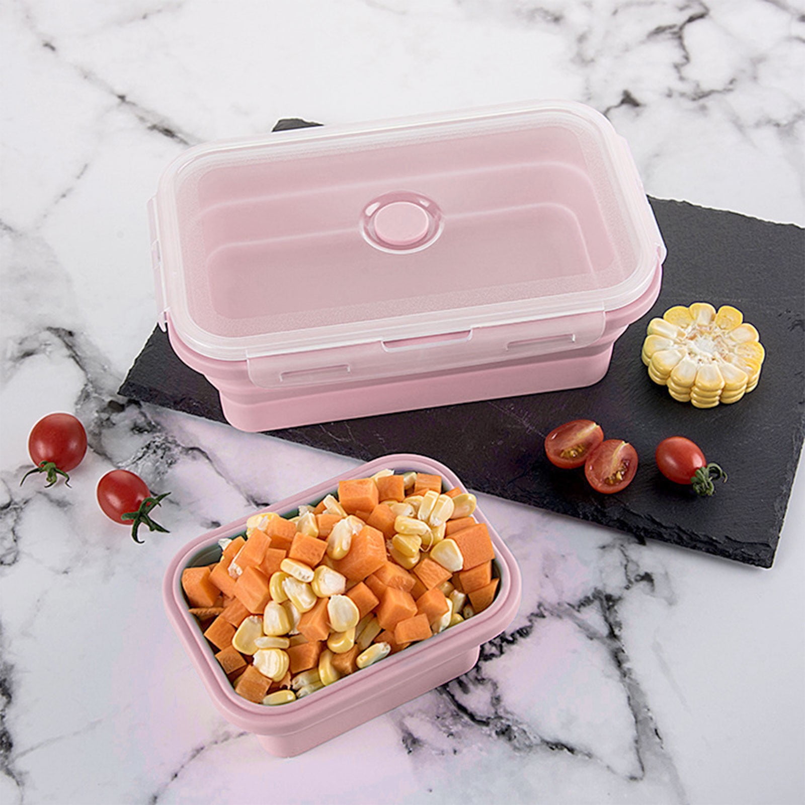 KULOKHUI Food Storage Containers Camping Bowl With Lid Silicone Bowl ...