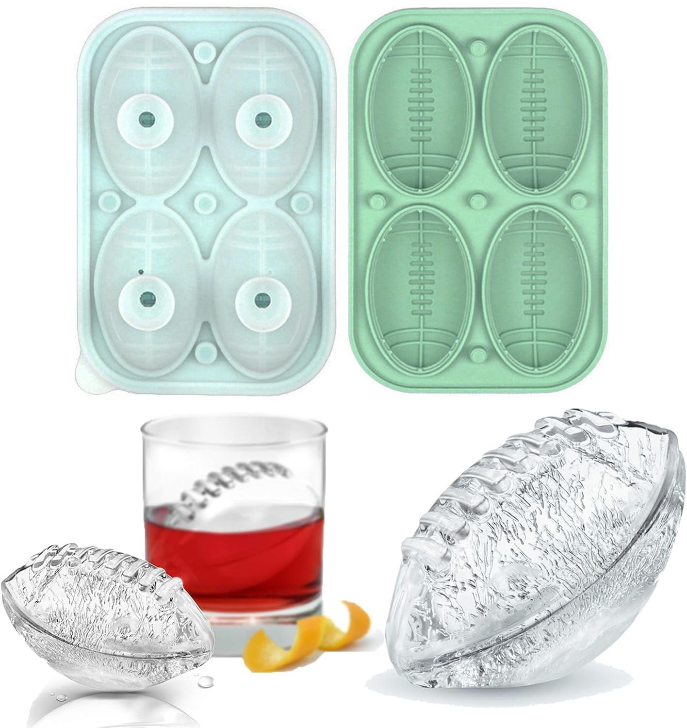 KULOKHUI Ice Cube Tray Silicone Ice Cube Moulds Set Sphere Giant Ice ...