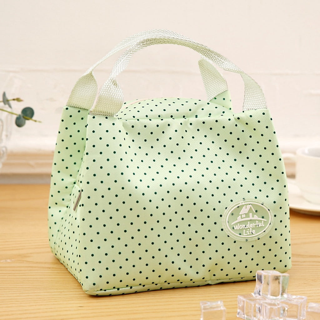 KULOKHUI Lunch Box Food Heater Insulated Cold Canvas Stripe Picnic ...