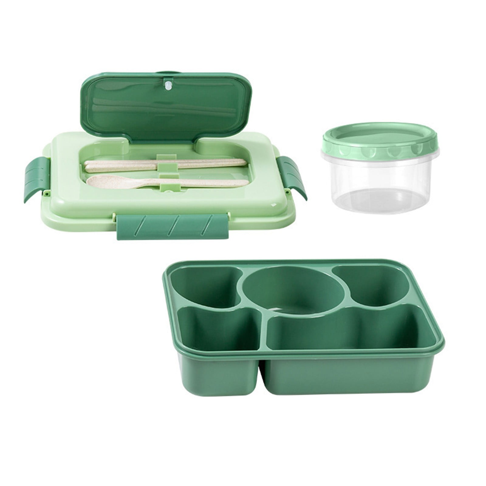 KULOKHUI Lunch Box Partition Plastic Lunch Box Large Capacity Meal Box ...