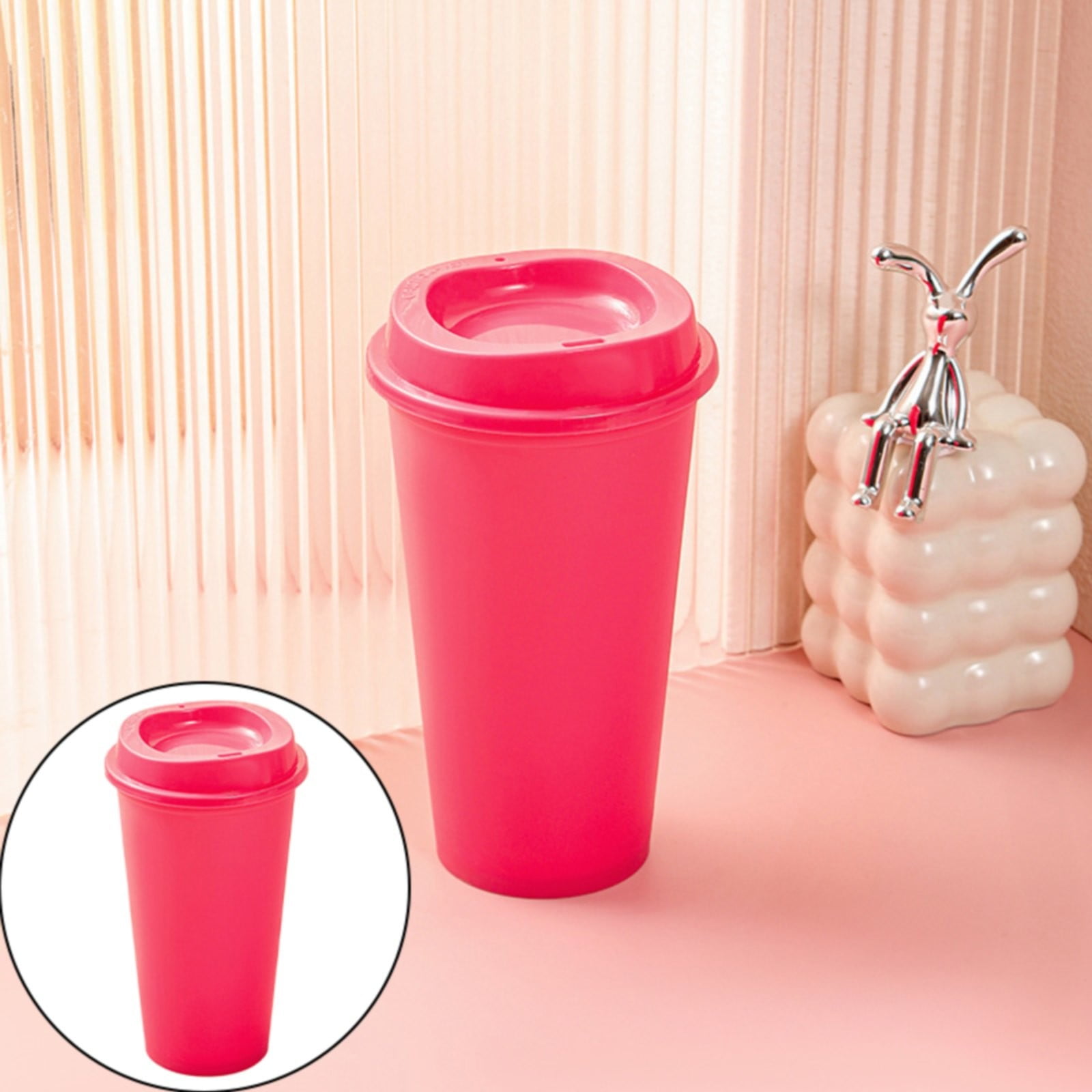KULOKHUI Water Bottle 475ml Reusable Plastic Tumblers with Lids Large ...
