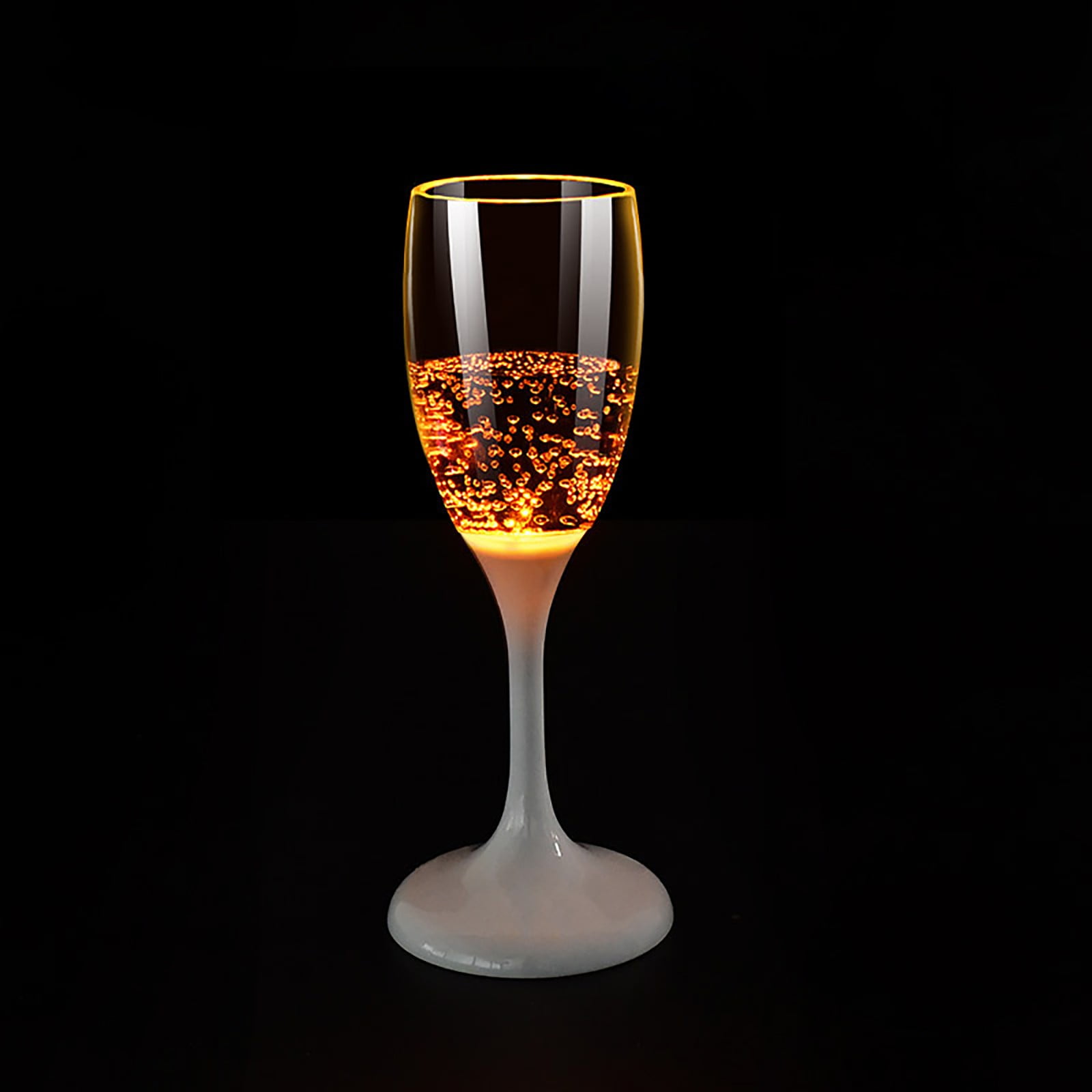 KULOKHUI Wine Glasses LED Champagne Flutes (Set Of 6 Multi Color) Water ...