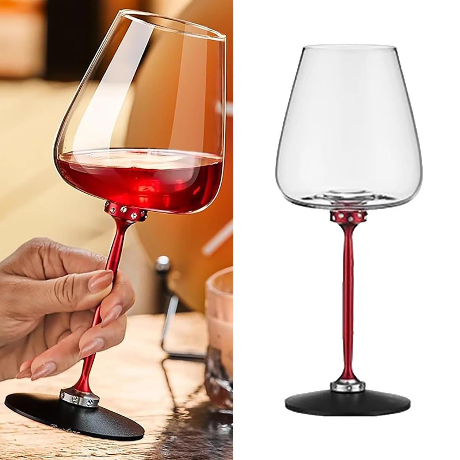 KULOKHUI Wine Glasses Rotating Crystal Glass Red Wine Or White Wine ...