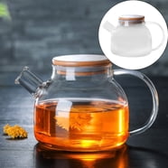 1500 ml Glass Teapot, Kvago Teapot with Strainer Insert, Heat Resistant ...