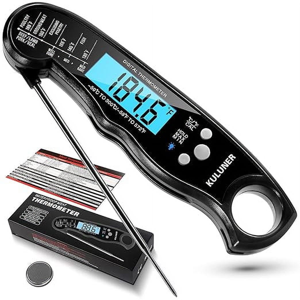 KULUNER TP-01 Waterproof Digital Instant Read Meat LCD Thermometer with ...