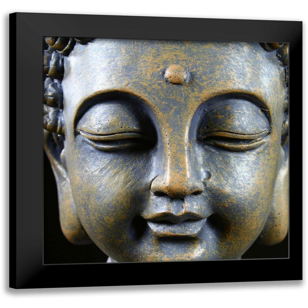 KUMA 20x20 Black Modern Framed Museum Art Print Titled - Buddha Smile ...