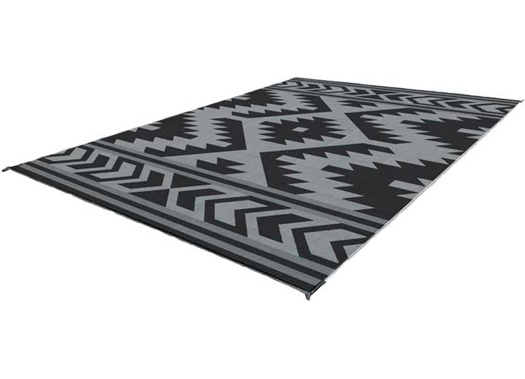 KUMA 877-KM-SFB-GB-12 Reversible Outdoor Mat 12’x9’ Santa Fe Boho Grey ...